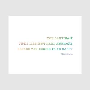 "Nightbirde Zitat" • Poster • Therapiekram